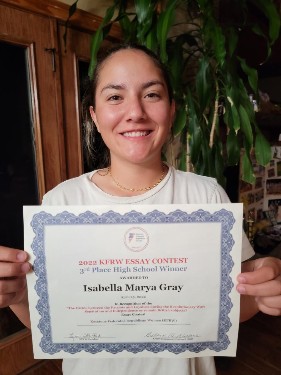 2022 KFRW Essay Contest – Keystone Federated Republican Women